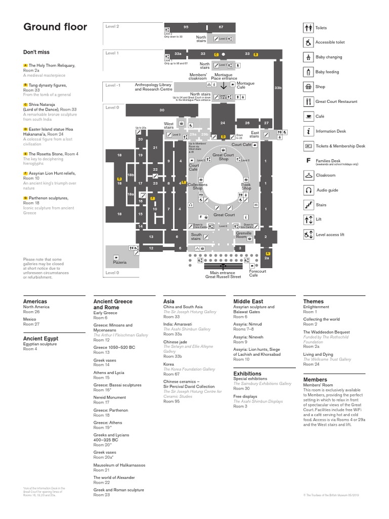 BritishMuseum Freeplans Map May 2019 | PDF | British Museum | Sculpture