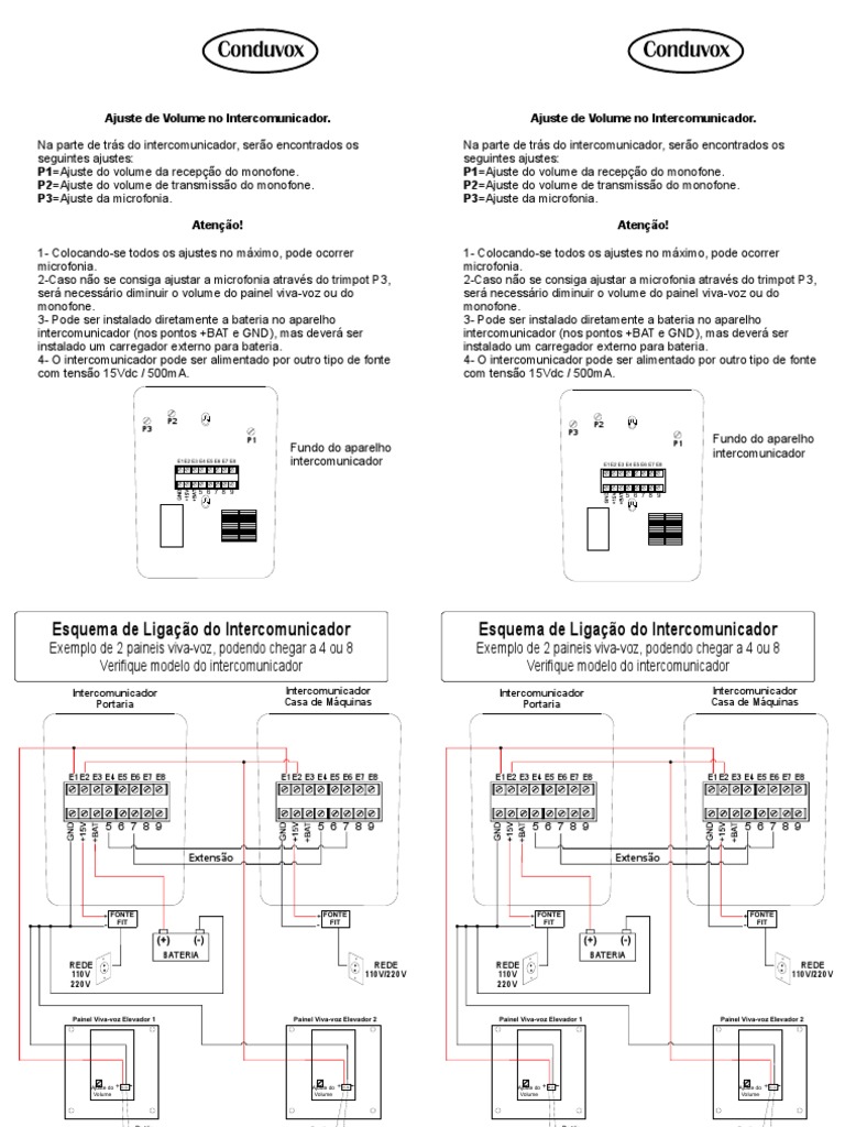 Manual Intercomunicador | PDF | Engenharia Elétrica | Computação e ...