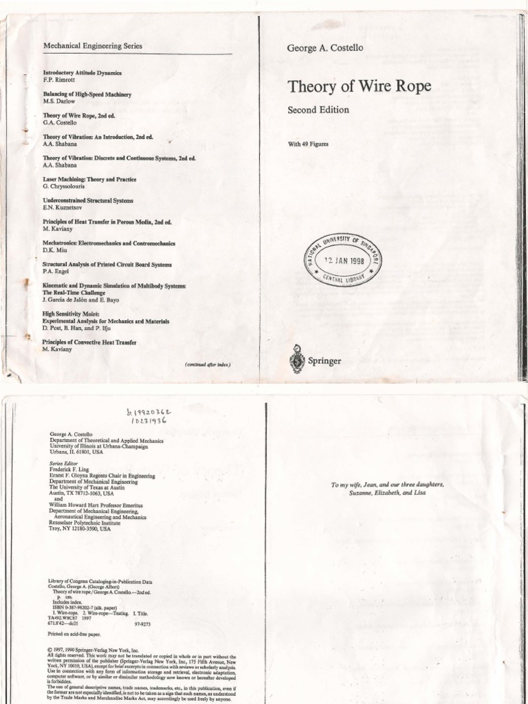 Theory of Wire Rope PDF | PDF | Torque | Rope