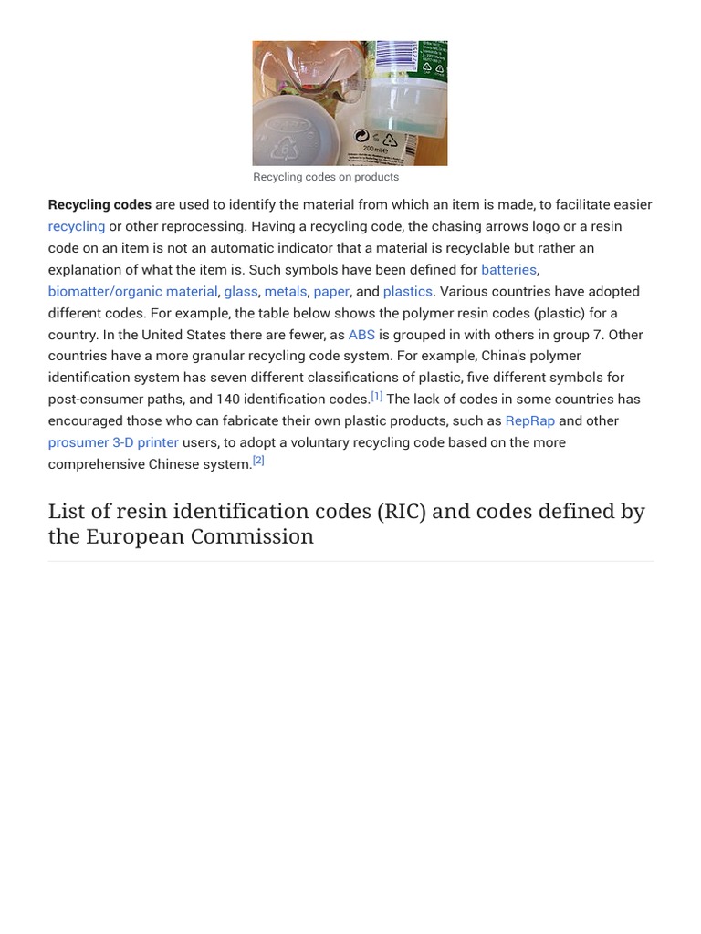 PEP Recycling Codes | PDF | Plastic | Polyethylene