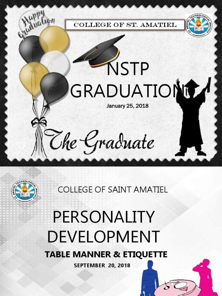 NSTP Graduation & Etiquette Guide | PDF