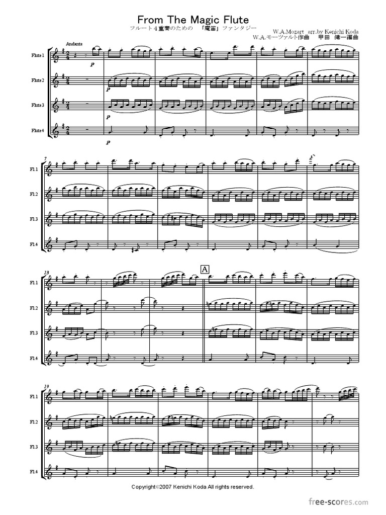 Flute Fantasy On Magic Flute | PDF