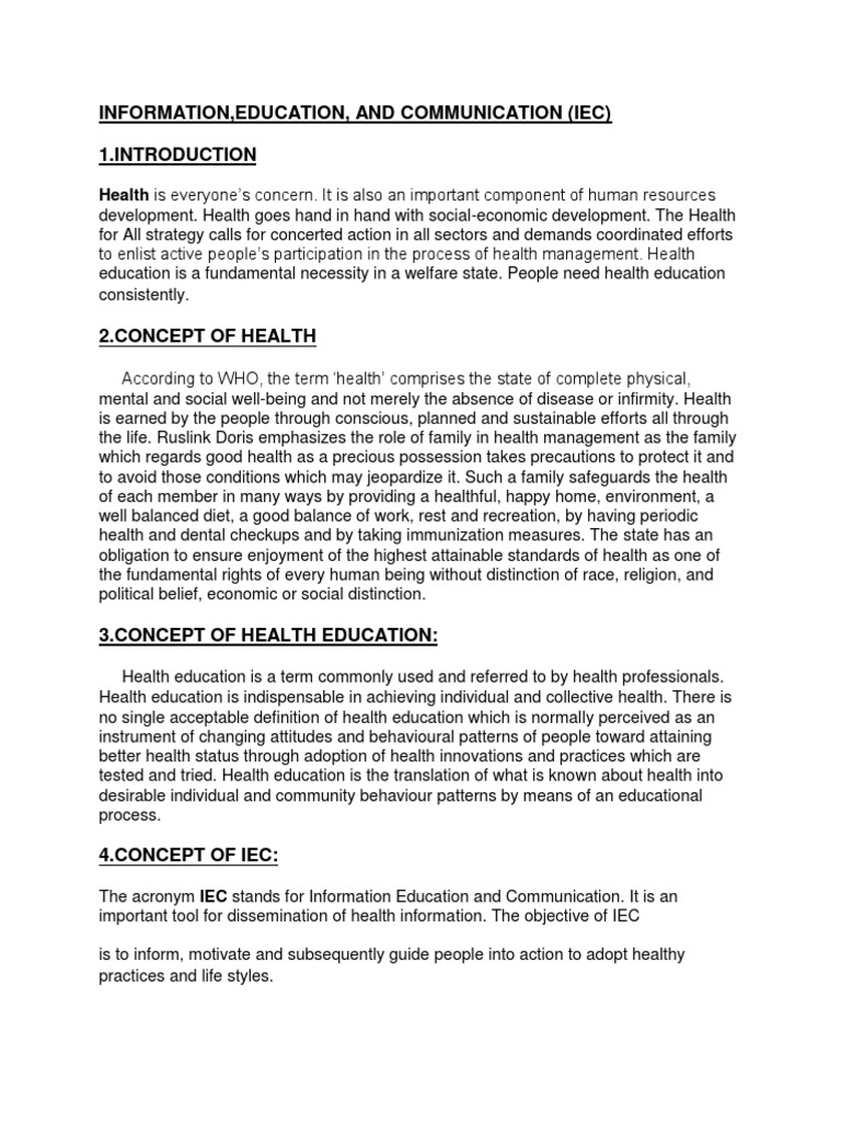 Understanding IEC in Health Education | PDF | Target Audience | Behavior