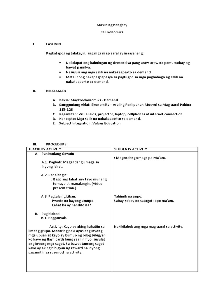 Detailed Lesson Plan - Ap | PDF