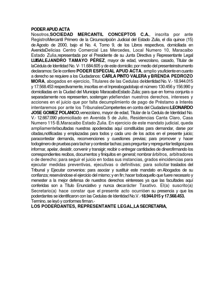 Modelo Apud Acta | Descargar gratis PDF | Estado (política) | Venezuela