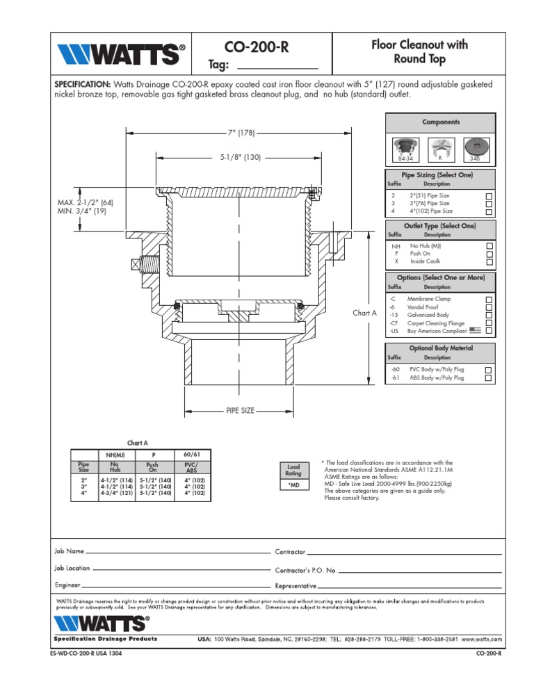 CO-200-R Specification Sheet | PDF