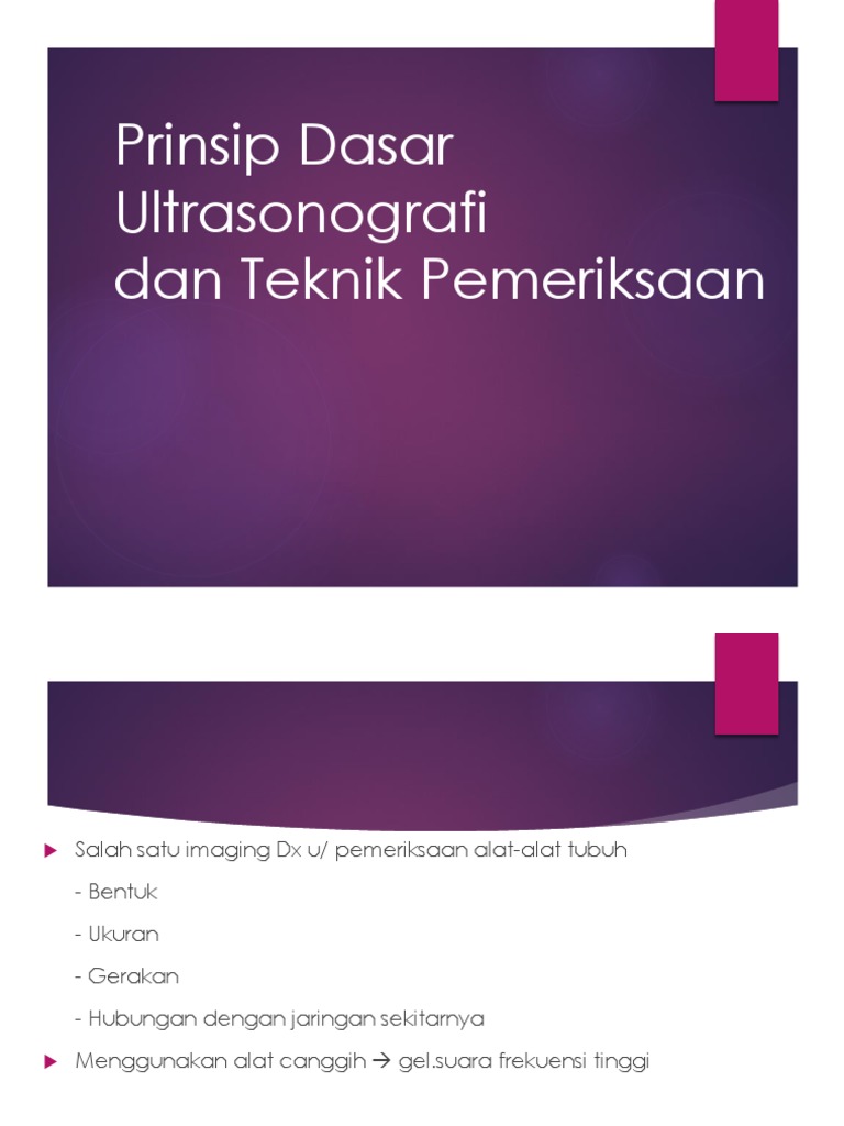 Prinsip Dan Teknik Ultrasonografi Pdf Kesehatan Holistik Sains