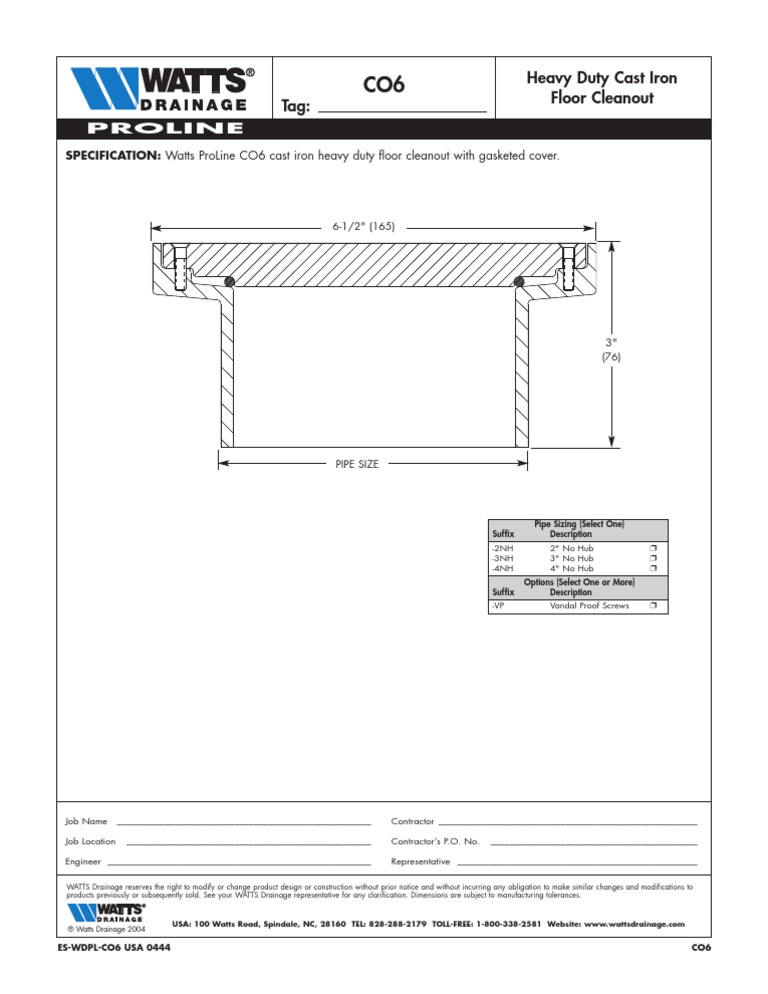 CO6 Specification Sheet | PDF | Home & Garden | Computers