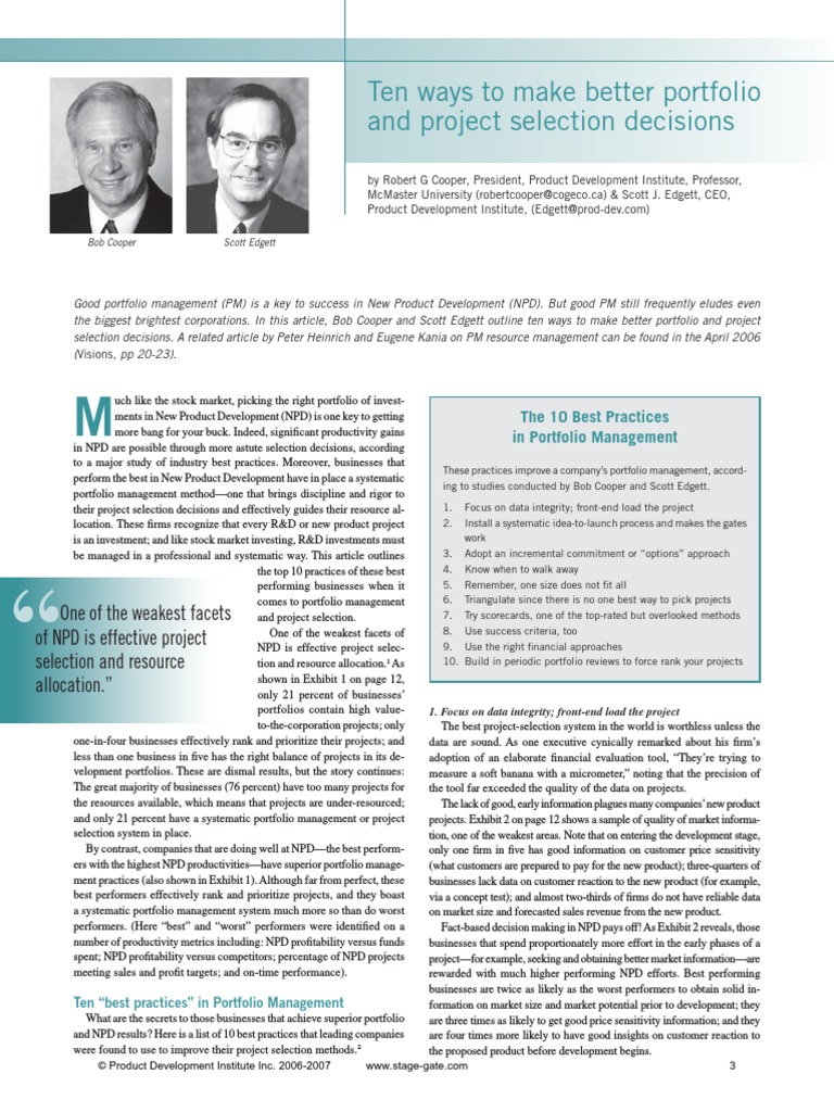 10.ten Ways To Make Better Portfolio | PDF | New Product Development ...