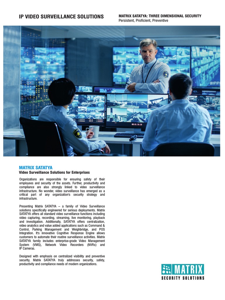 Matrix SATATYA Video Surveillance Solutions | PDF | Surveillance ...