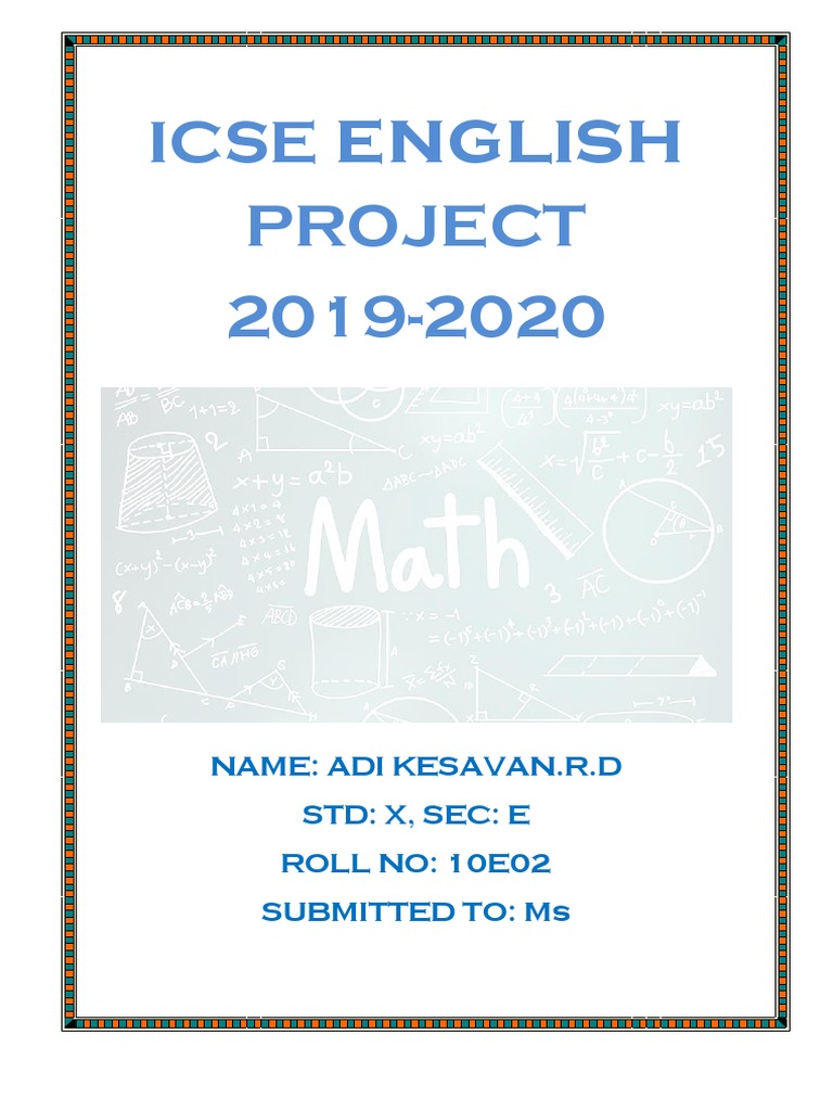 Icse Mathematics Project | PDF