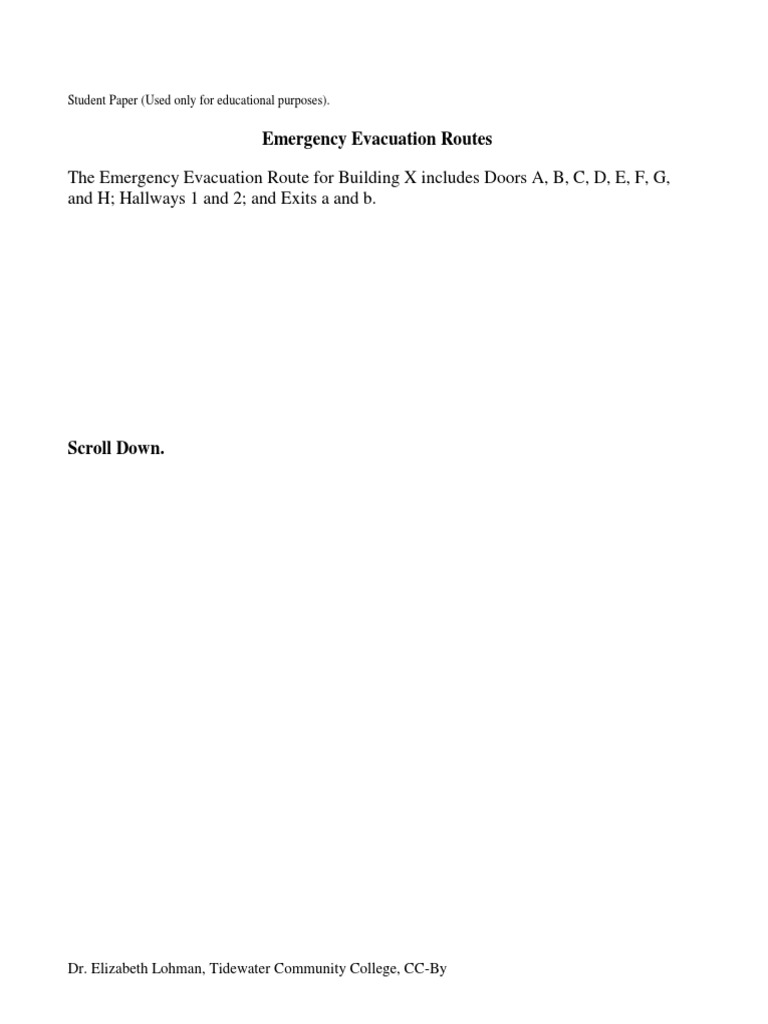 Example Partition Evacuation Plan | PDF