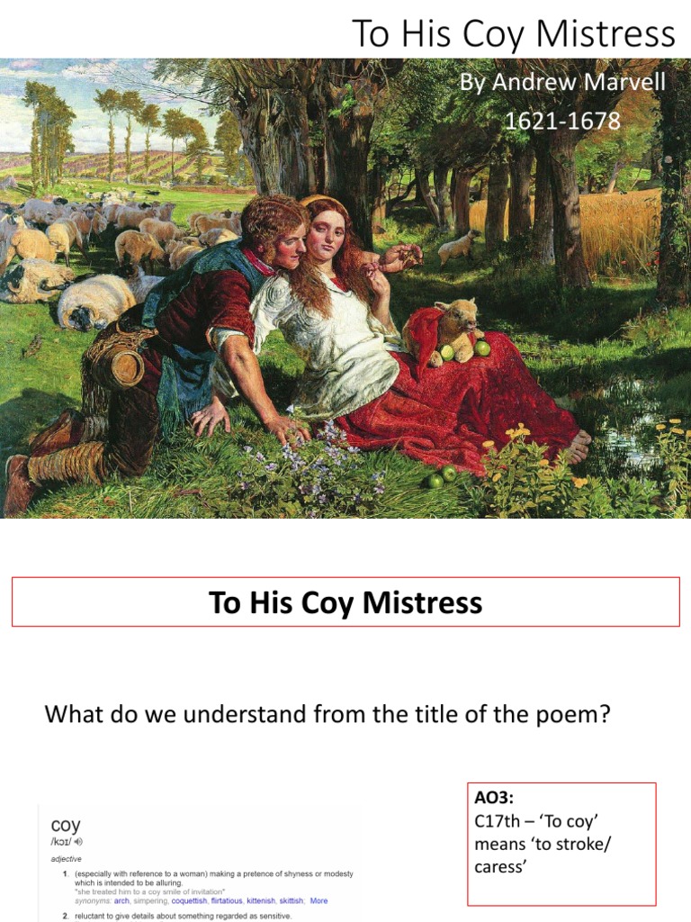 To His Coy Mistress Analysis | PDF | Poetry
