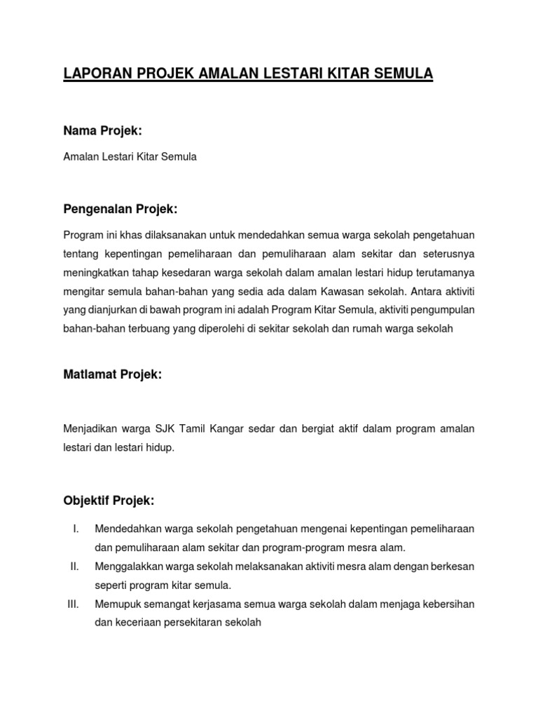 Program Kitar Semula | PDF