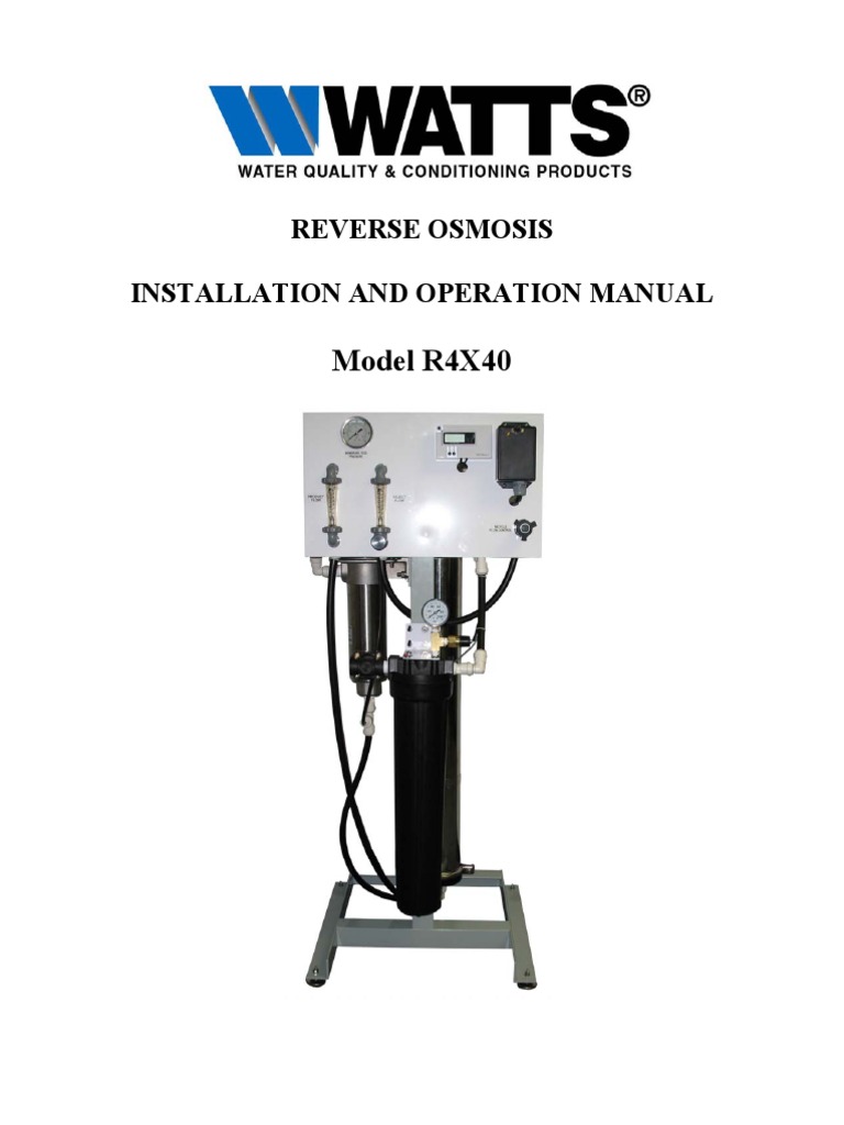 Reverse Osmosis Model R4X40 Installation Instructions | Download Free ...