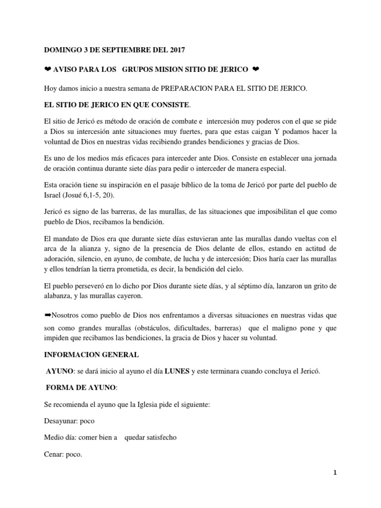 Jerico 3 | PDF | Oración | eucaristía