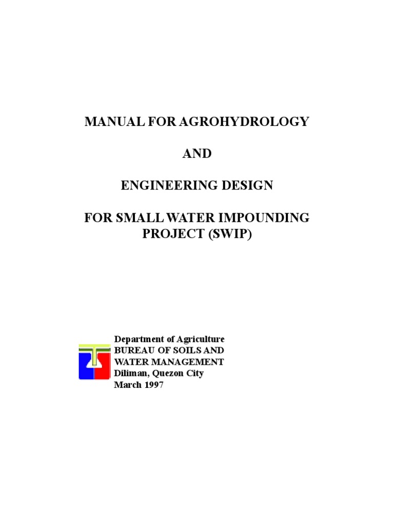 SWIP Design Manual for Agrohydrology | PDF | Drainage Basin | Crop Rotation