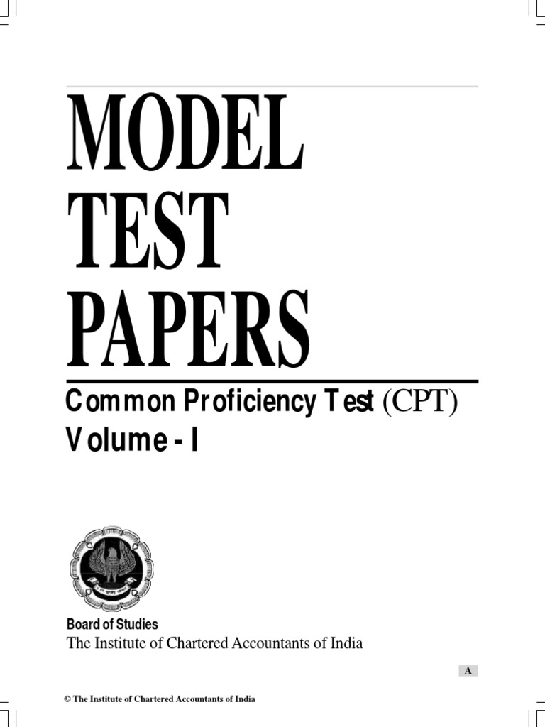 CPT Model Test Papers | PDF | Debits And Credits | Depreciation