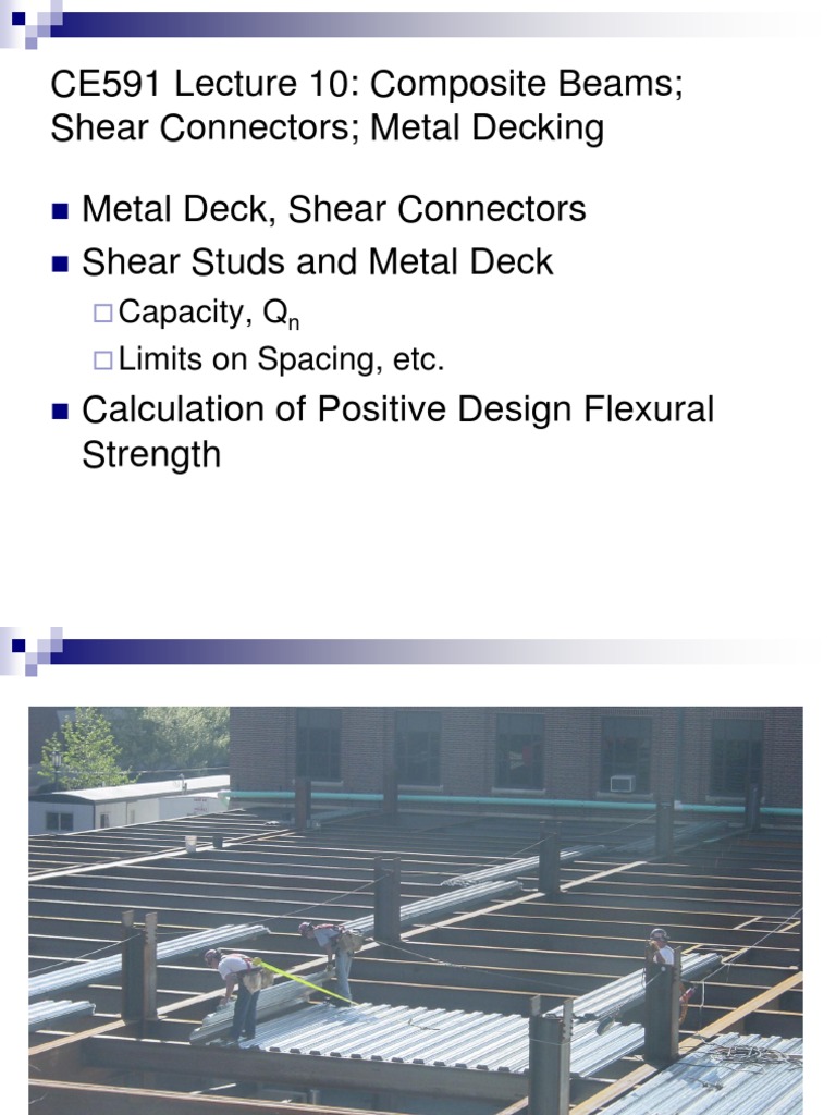 Metal Deck - Shear Connectors PDF | PDF