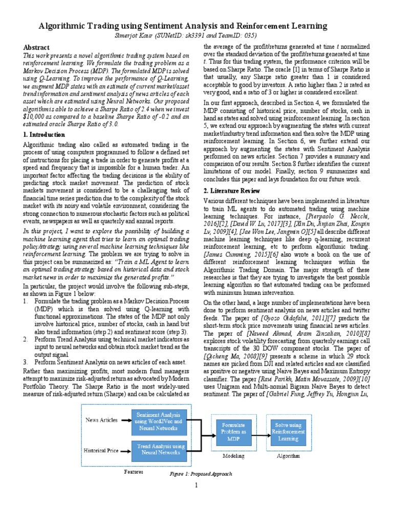 Algorithmic Trading Using Sentiment Analysis and Reinforcement Learning ...
