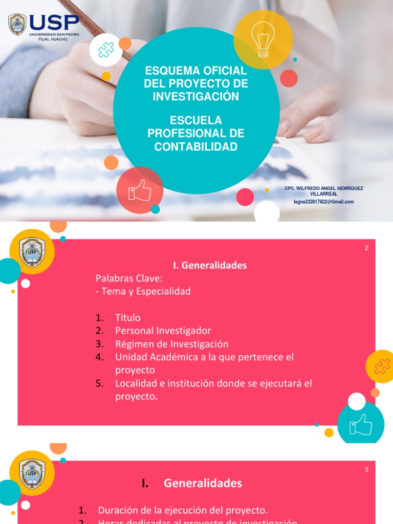 Esquema Del Proyecto de Investigación - Usp | PDF | Justificación | Science