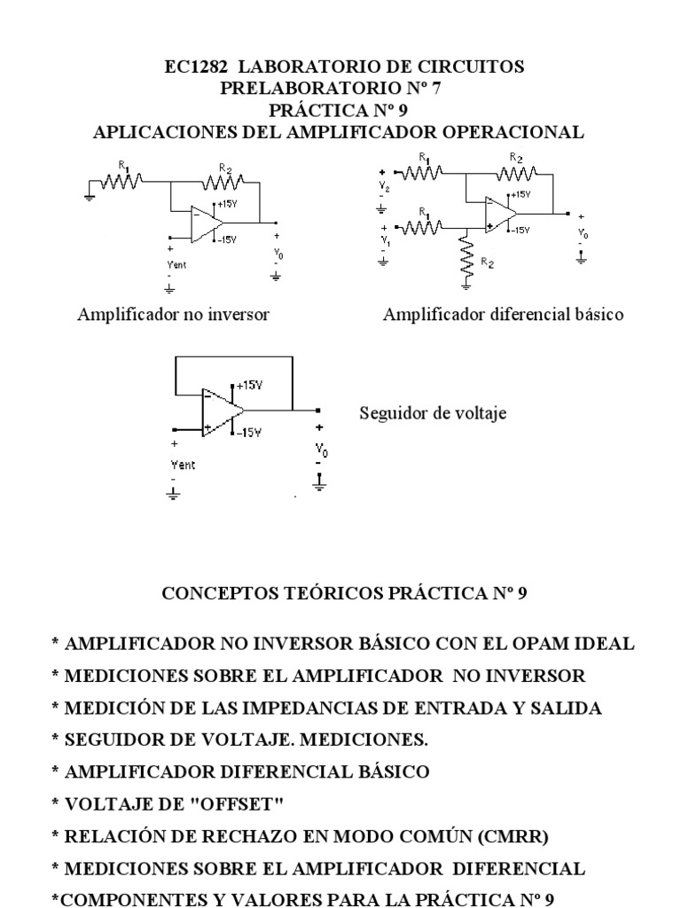 El Opam Pdf Pdf Amplificador Operacional Circuitos Electricos