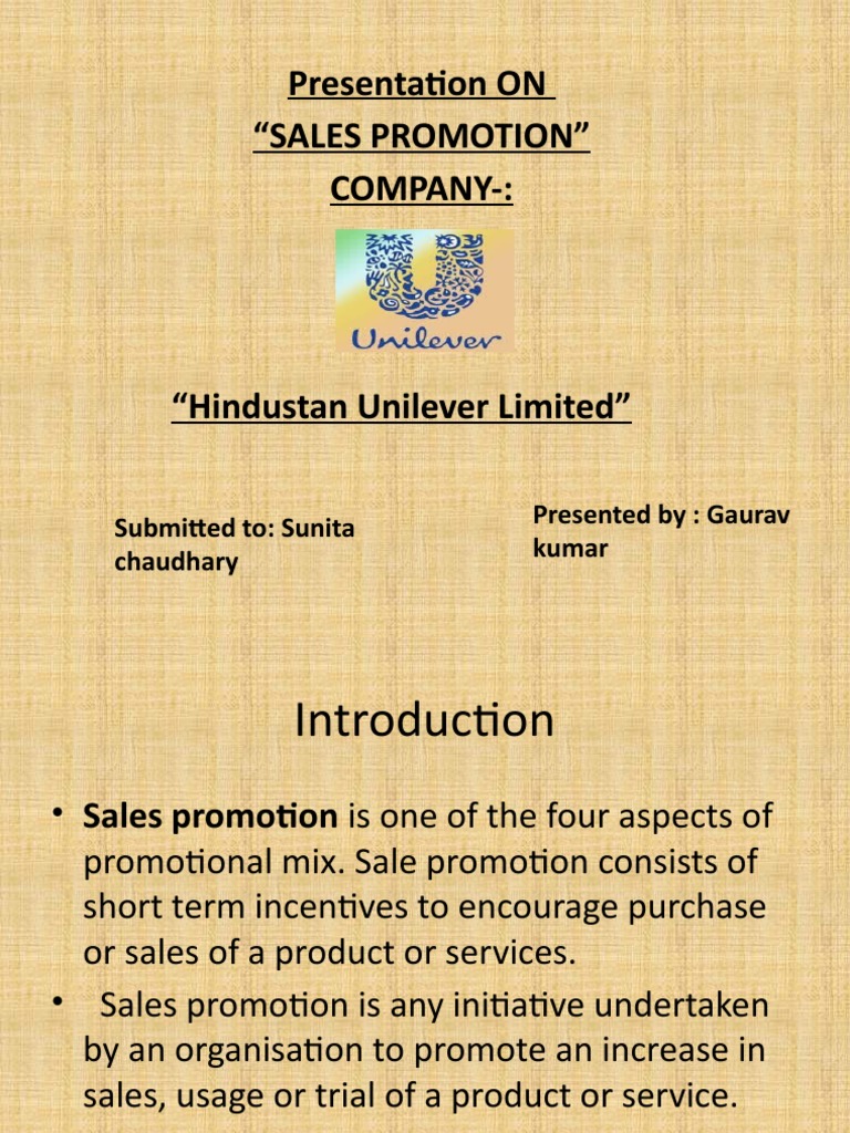 HUL Sales Promotion Techniques Overview | PDF | Career & Growth | Business