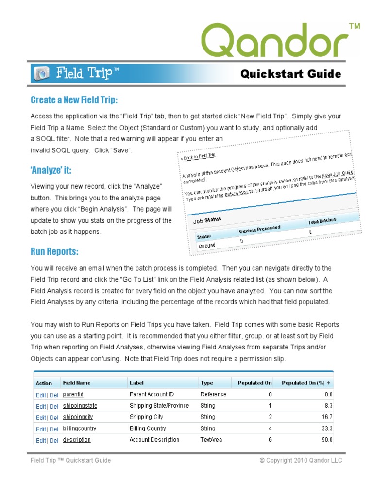 Field Trip Quickstart Guide | PDF | Cyberspace | Computing