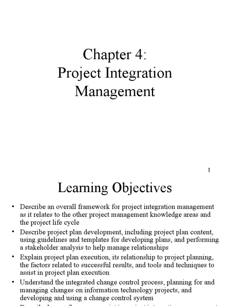 Project Integration Management | PDF | Project Management | Project Manager