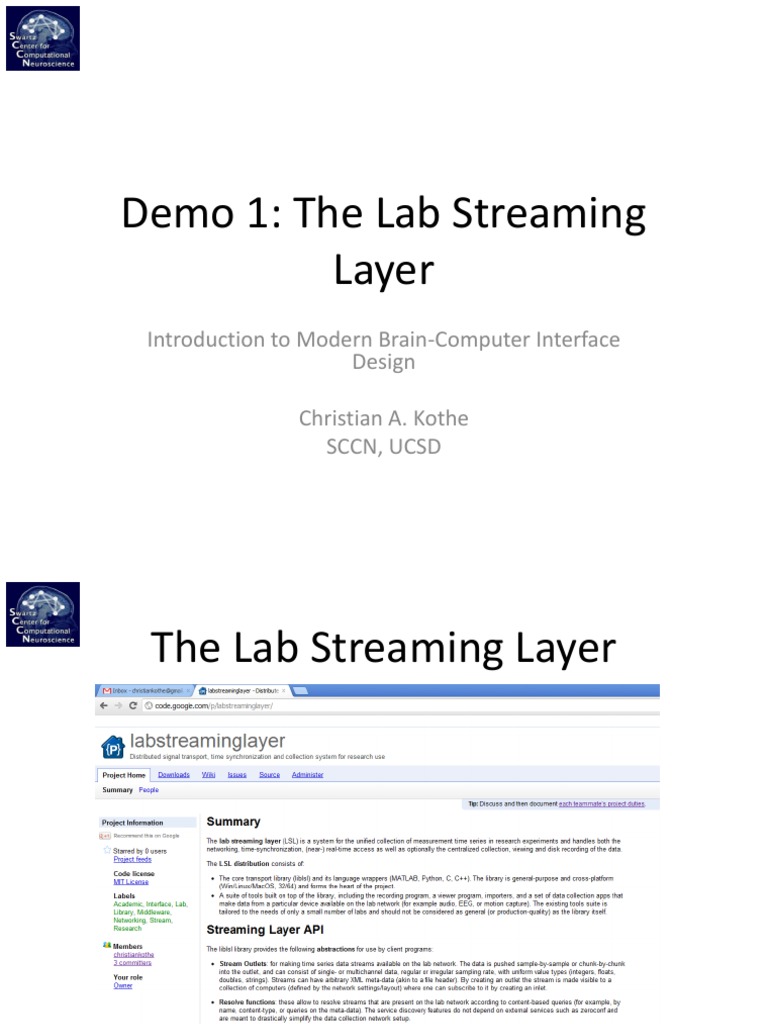 Demo 1 The Lab Streaming Layer | PDF | Application Programming ...