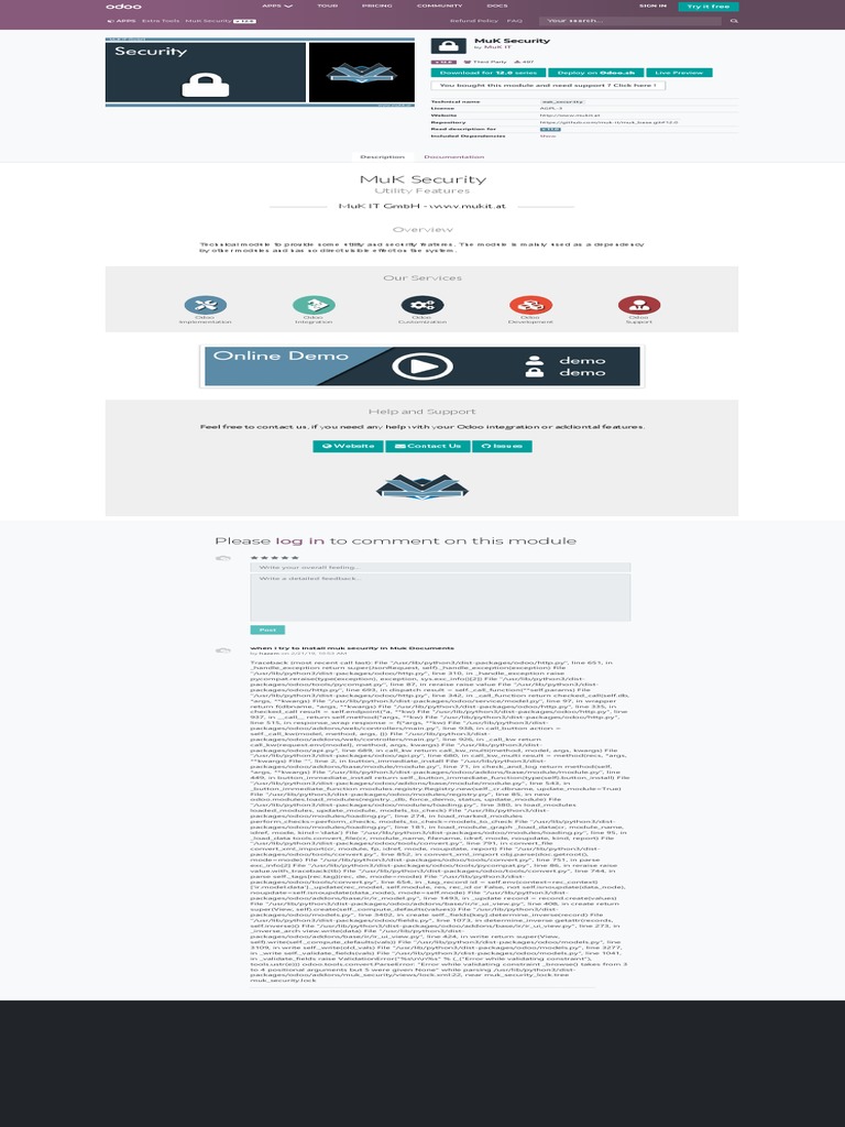 MuK Security - Odoo Apps | PDF | Computing | Information Technology ...