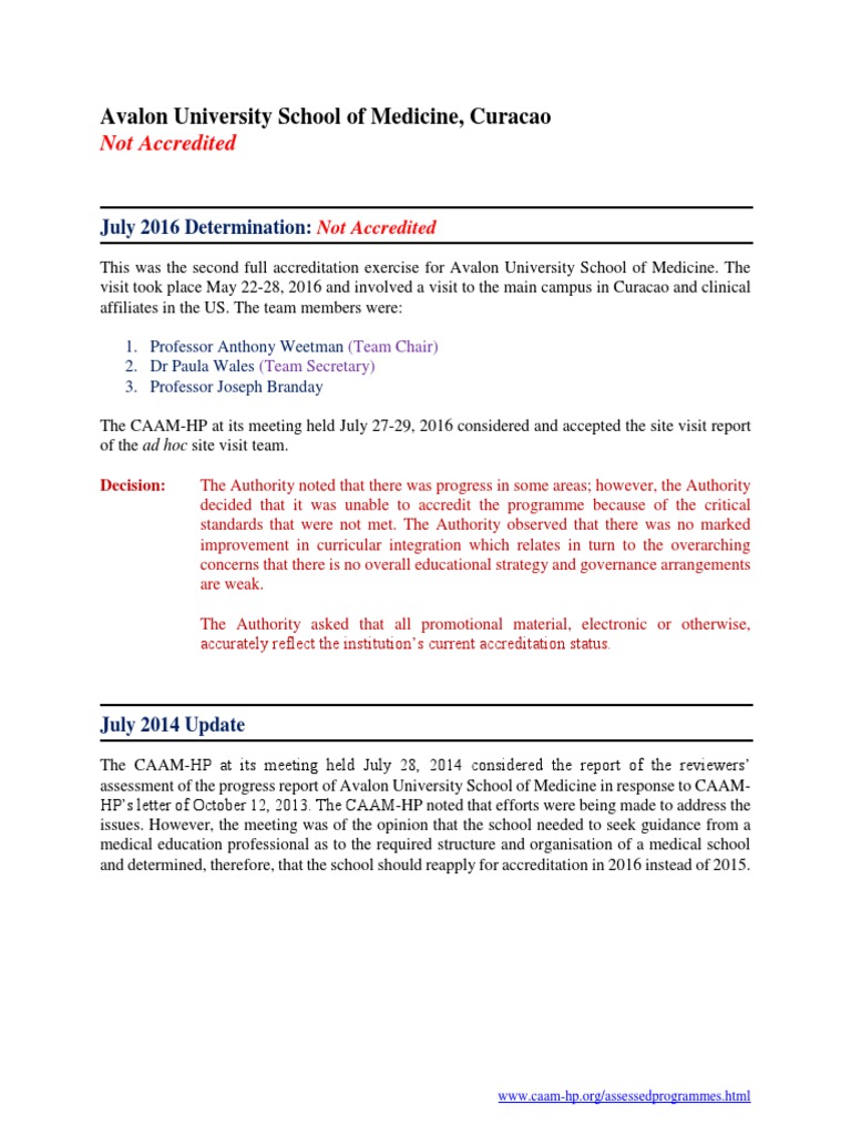 Avalon University of Medicine | PDF | Medical School | Medicine