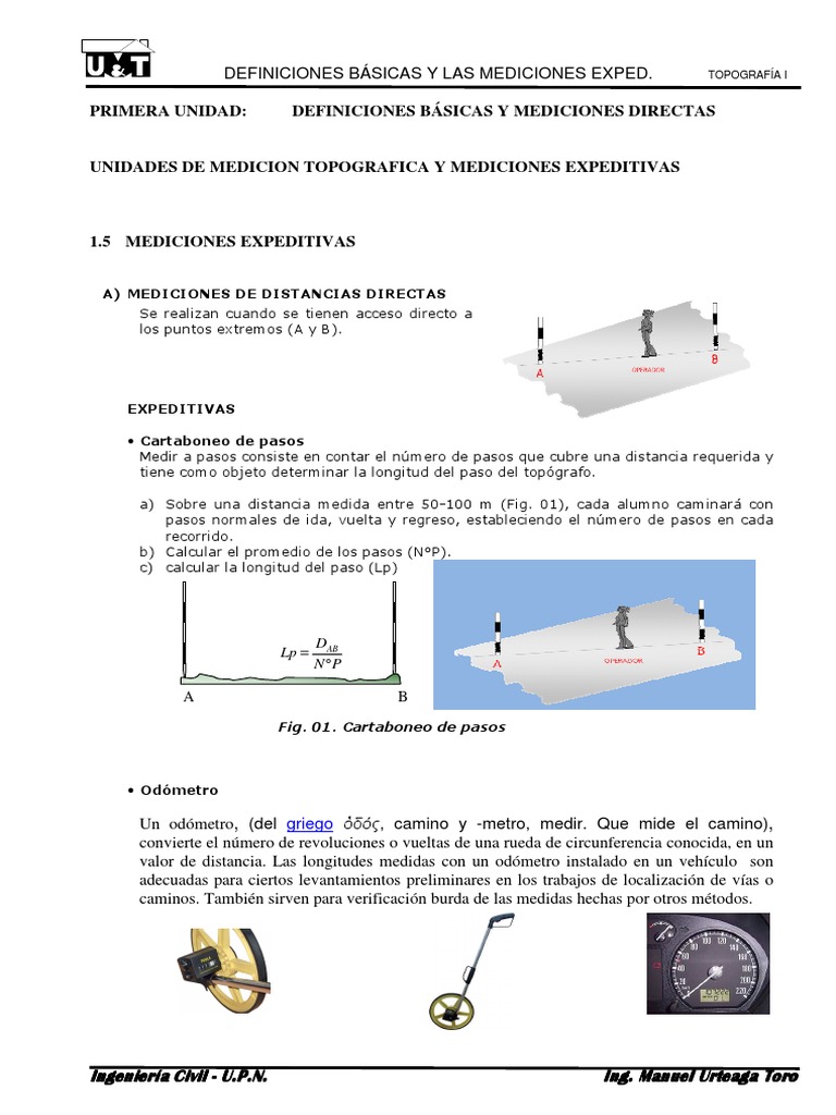 Definicones Basicas y Mediciones Directas | PDF | Longitud | Medición