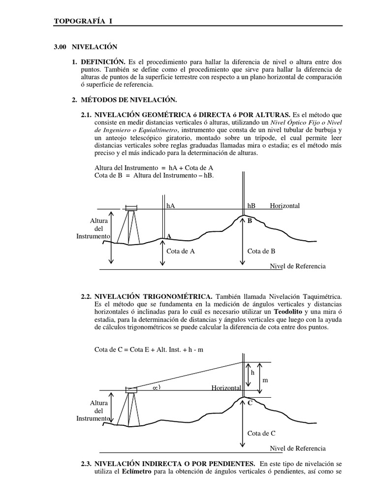 Nivelacion Ii Pdf Geodesia Ciencias De La Tierra
