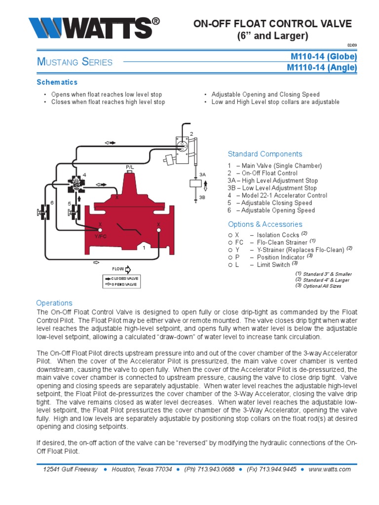 M110-14, M1110-14 Specification Sheet | Download Free PDF | Valve ...