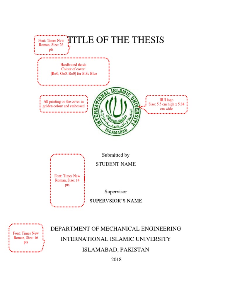 IIU UnderGrad Thesis Format | PDF