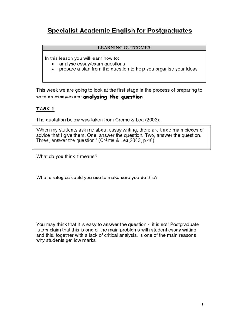 Analysing Questions | PDF | Question | Argument