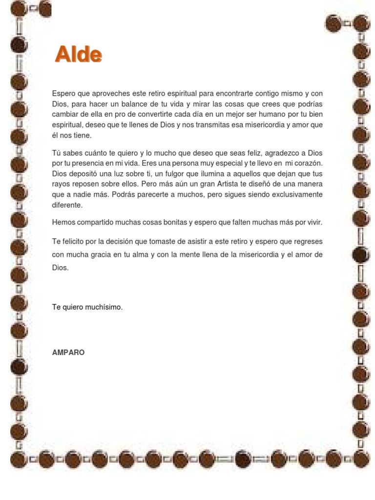 Carta A Mi Esposa Emaus | PDF | Amor | Religión y creencia