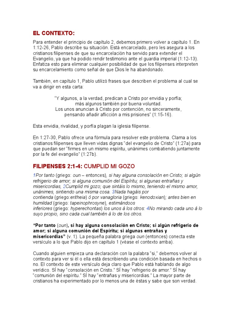 Exégesis de Filipenses 2.1-13 | Yahvé | Pablo el apóstol