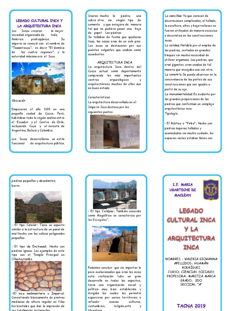 Triptico Inca | PDF | Imperio Inca