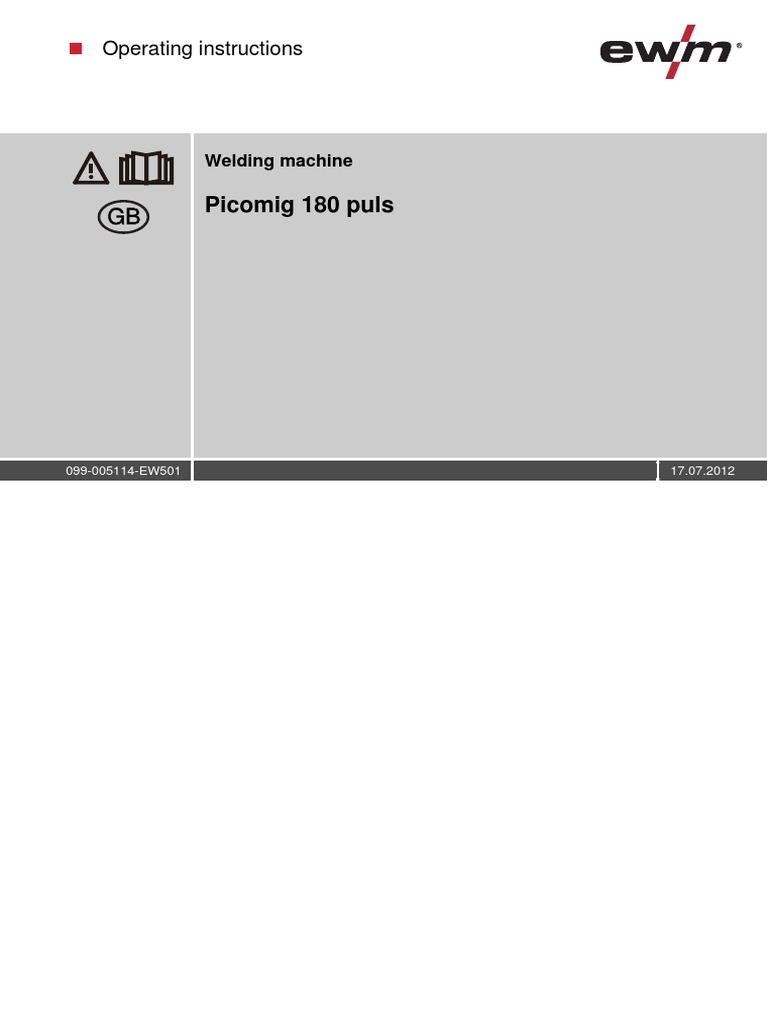 EWM Picomig 180 | PDF | Electromagnetic Interference | Welding
