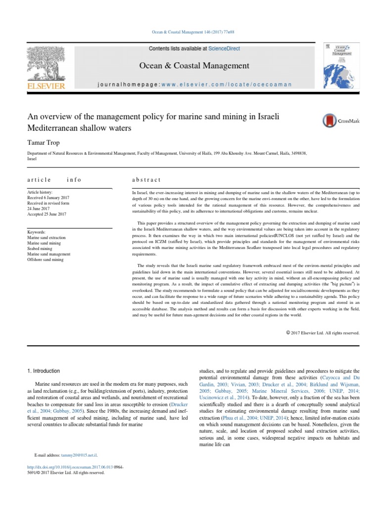 Ocean & Coastal Management | PDF | Sea | Territorial Waters