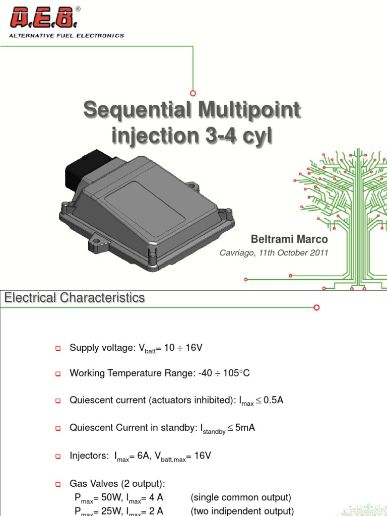 Sequential Multipoint Injection 3-4 Cyl: Beltrami Marco | PDF | Fuel Injection | Sensor