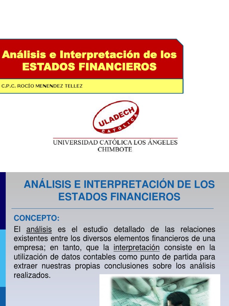 Análisis e Interpretación de Los EEFF | PDF | Liquidez de mercado | Ratio financiero
