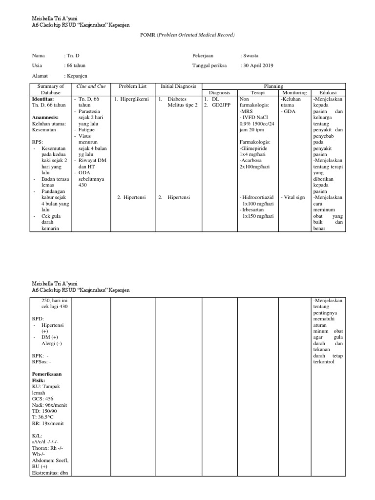 Pomr Diabetes Melitus | PDF