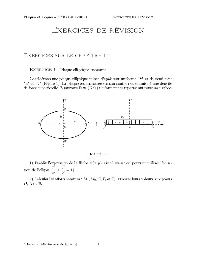 ExercicesRevisionCH1 2 PDF | PDF | Ellipse | Physique