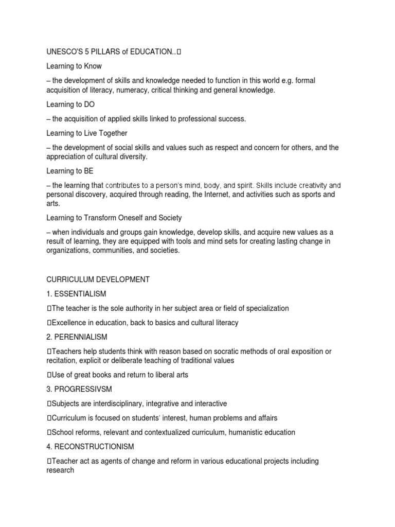 LET Prof Ed Reviewer | PDF | Curriculum | Id