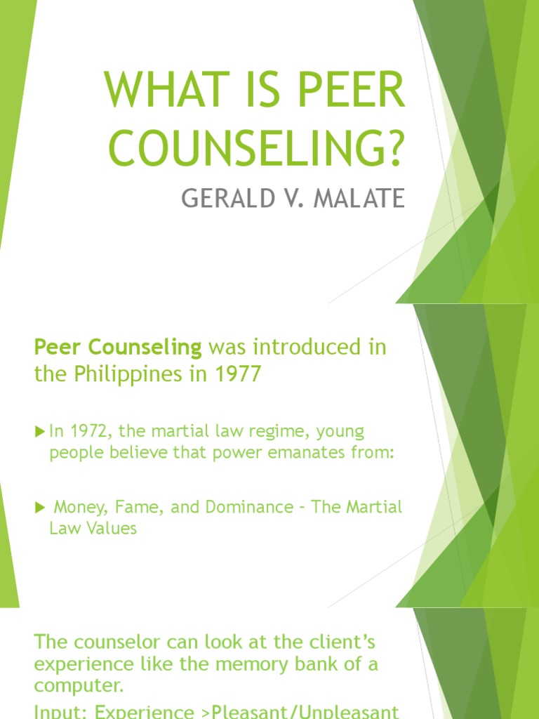 Understanding Peer Counseling Basics | PDF | Psychotherapy | Mentorship