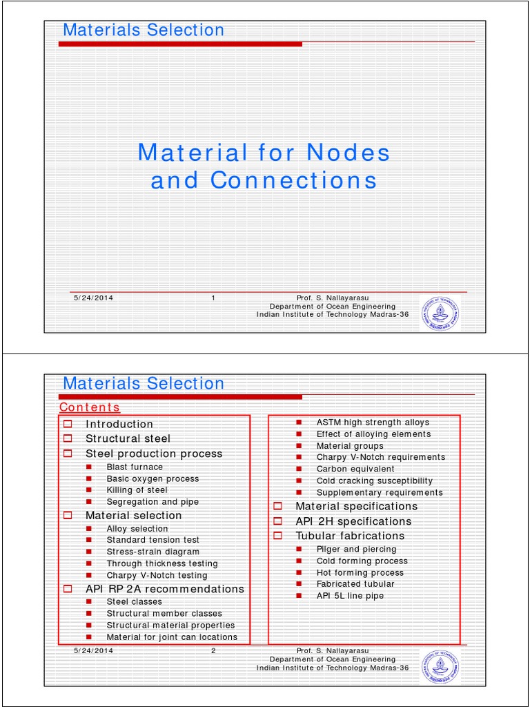 Materials For Joints | PDF | Steelmaking | Steel