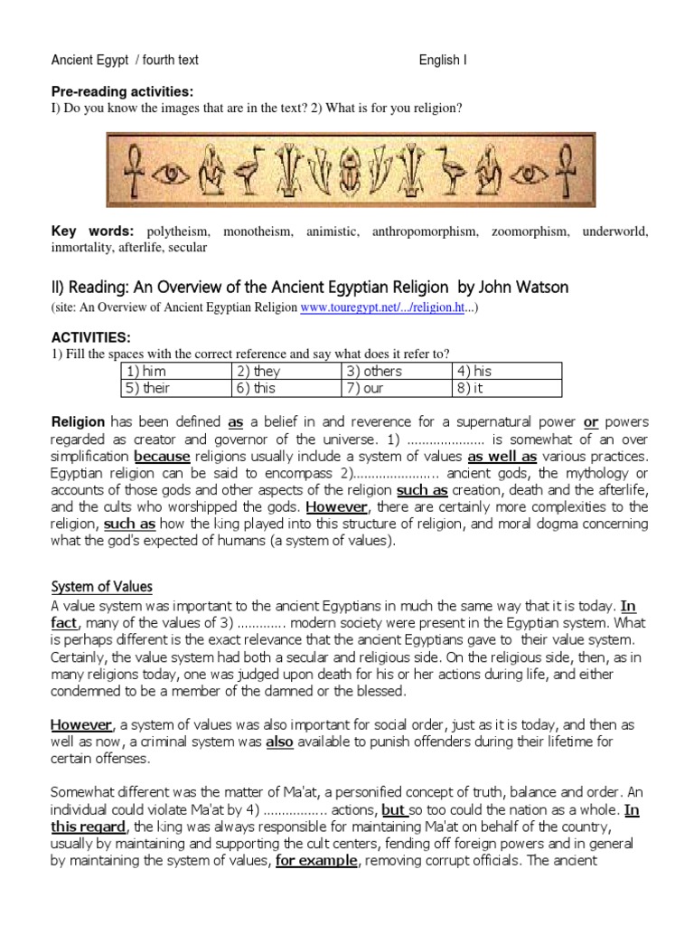 Ancient Egypt Fourth Text Religion | PDF | Ancient Egyptian Religion ...